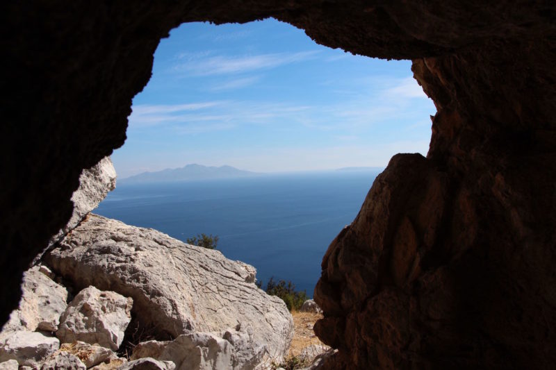 Aspri Petra cave on island of Kos in Greece prehistoric neolithic artefacts