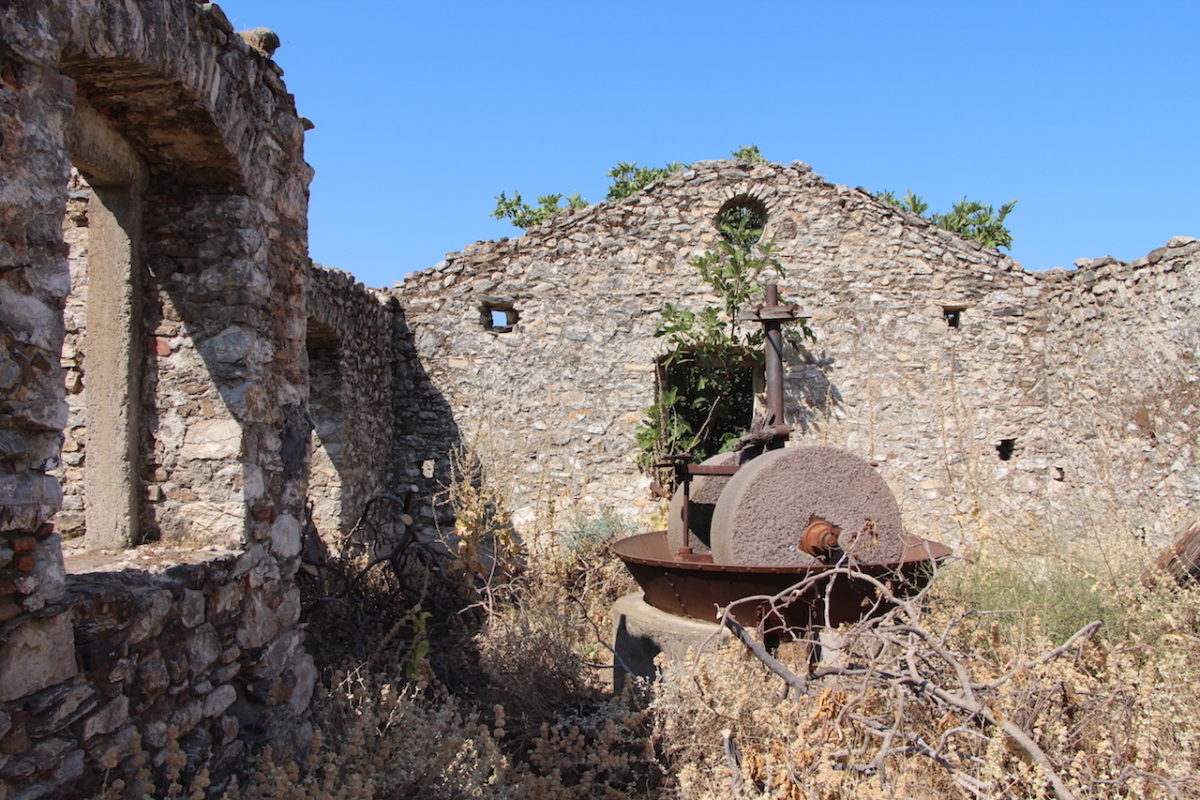 The Asfendiou traditional oil mills on the island of Kos in Greece.