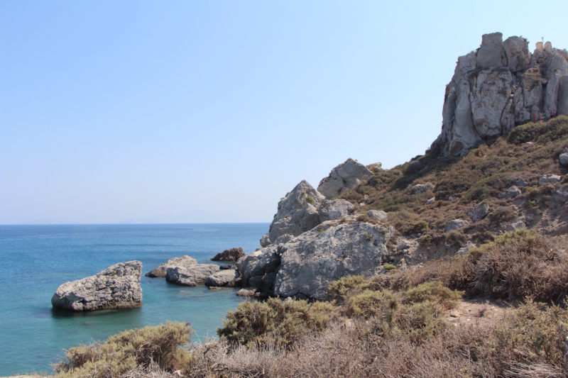 Kastri island, one of the landmarks of the island of Kos in Greece.