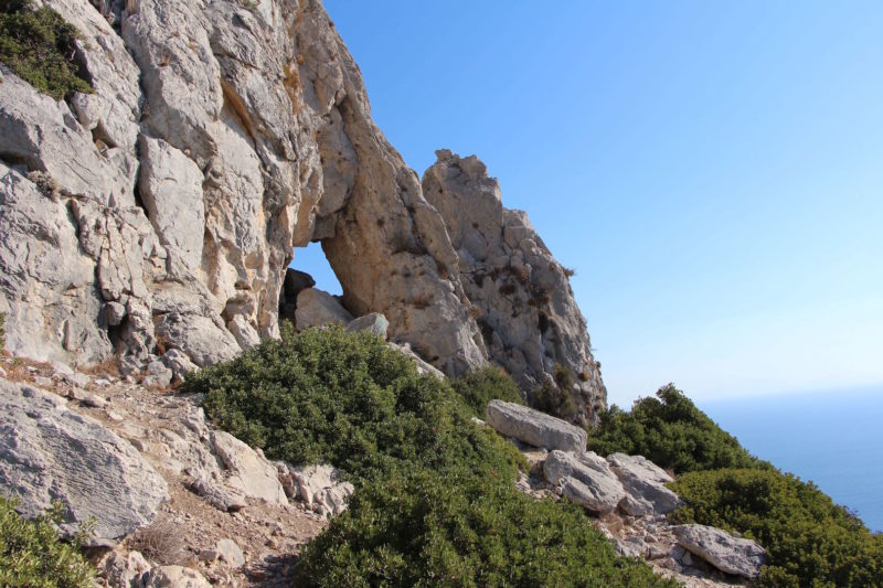 Aspri Petra cave on island of Kos in Greece prehistoric neolithic artefacts